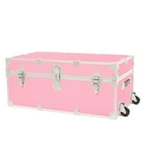 Rhino XL Leather Embossed Vinyl Trunk with Lock, Removable Wheels for ...