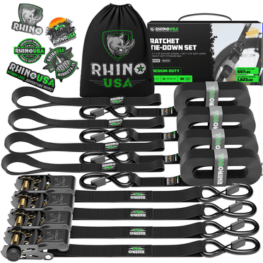 SafeStrap Heavy Duty Endless Ratchet Strap Set - 13ft, 3500 lbs, EN ...