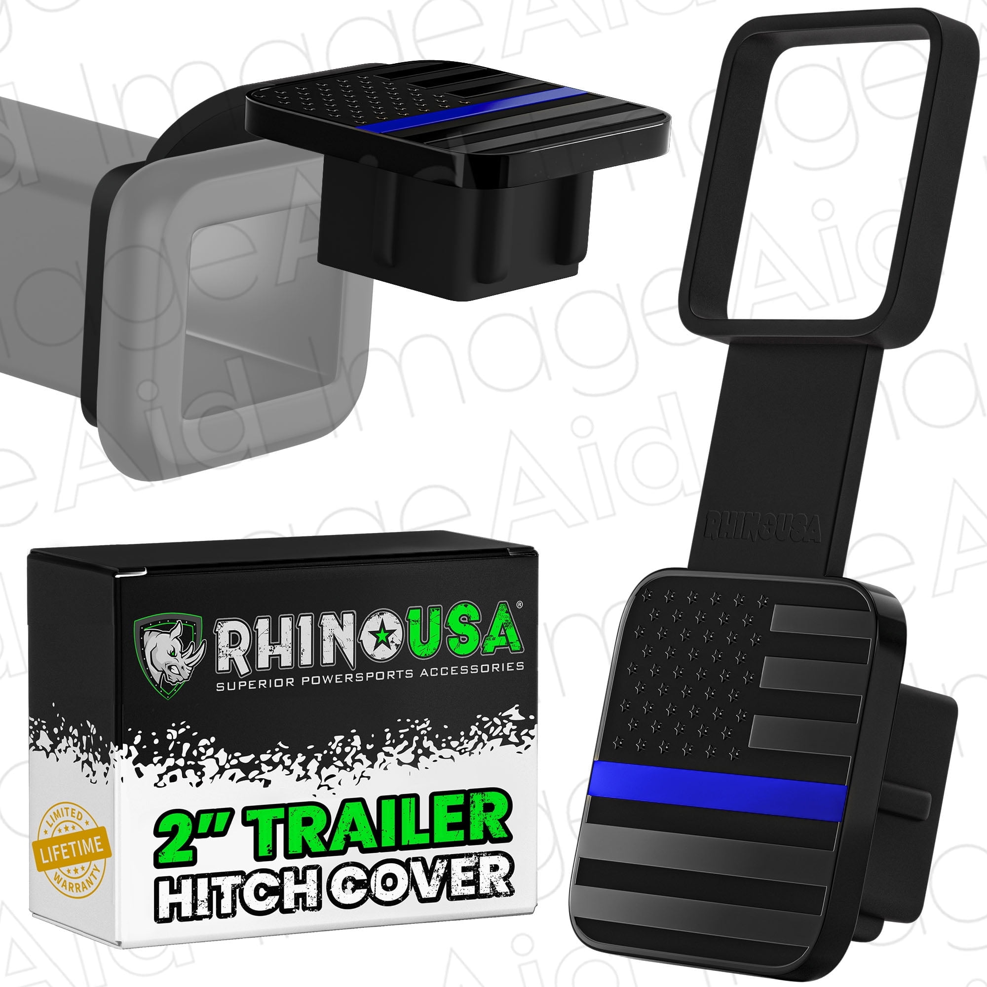 Rhino USA American Flag Trailer Hitch Cover for 2 Inch Receivers ...