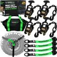 Rhino USA Heavy Duty 2x8' Car Tie Down Straps Black 4Pack with J Hooks ...
