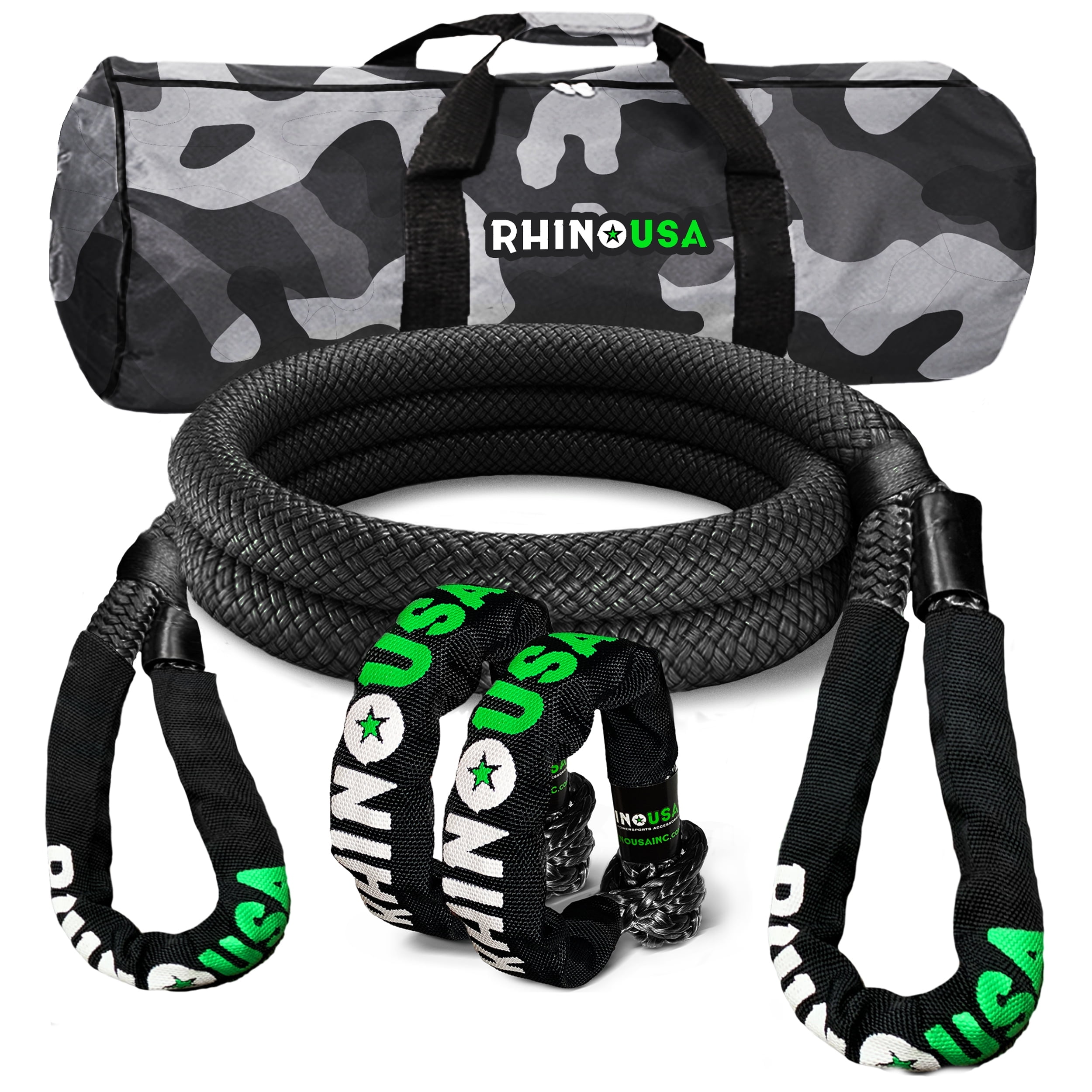 Rhino USA Kinetic Bridle Rope Recovery Kit (1in x 10ft) - Heavy Duty ...