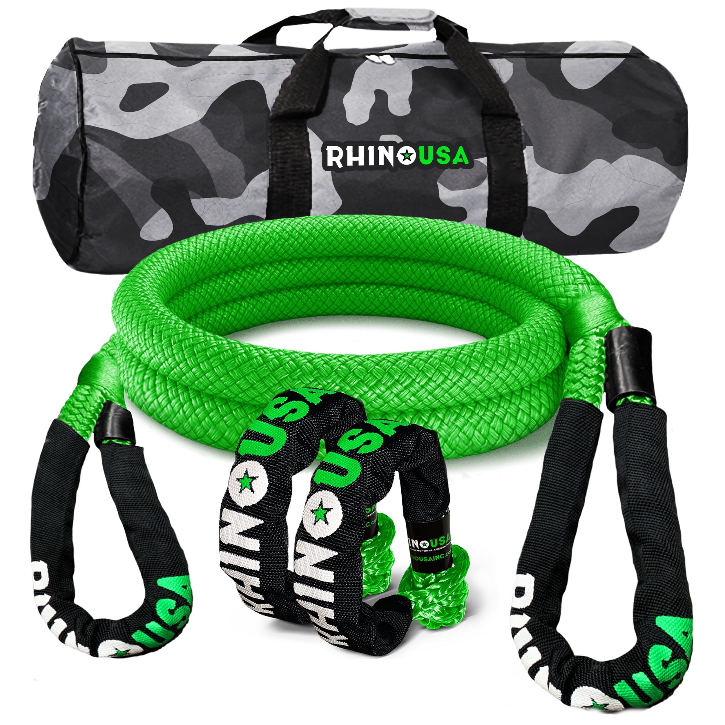 Rhino USA Kinetic Bridle Rope Recovery Kit (1in x 10ft) - Heavy Duty ...