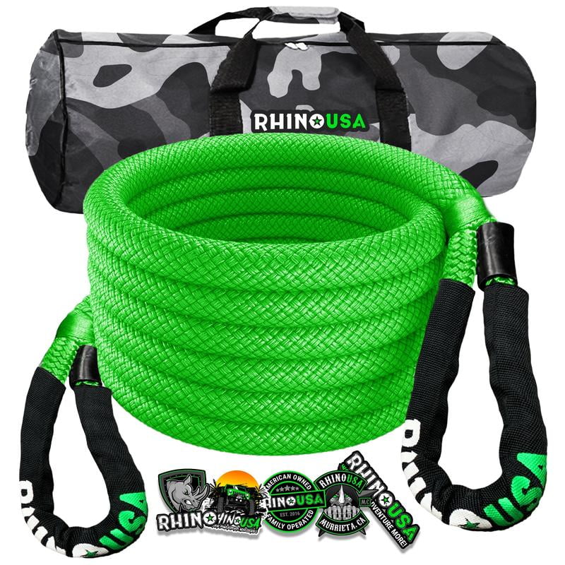 Rhino USA Kinetic Recovery Tow Rope Heavy Duty Offroad Snatch Strap for ...