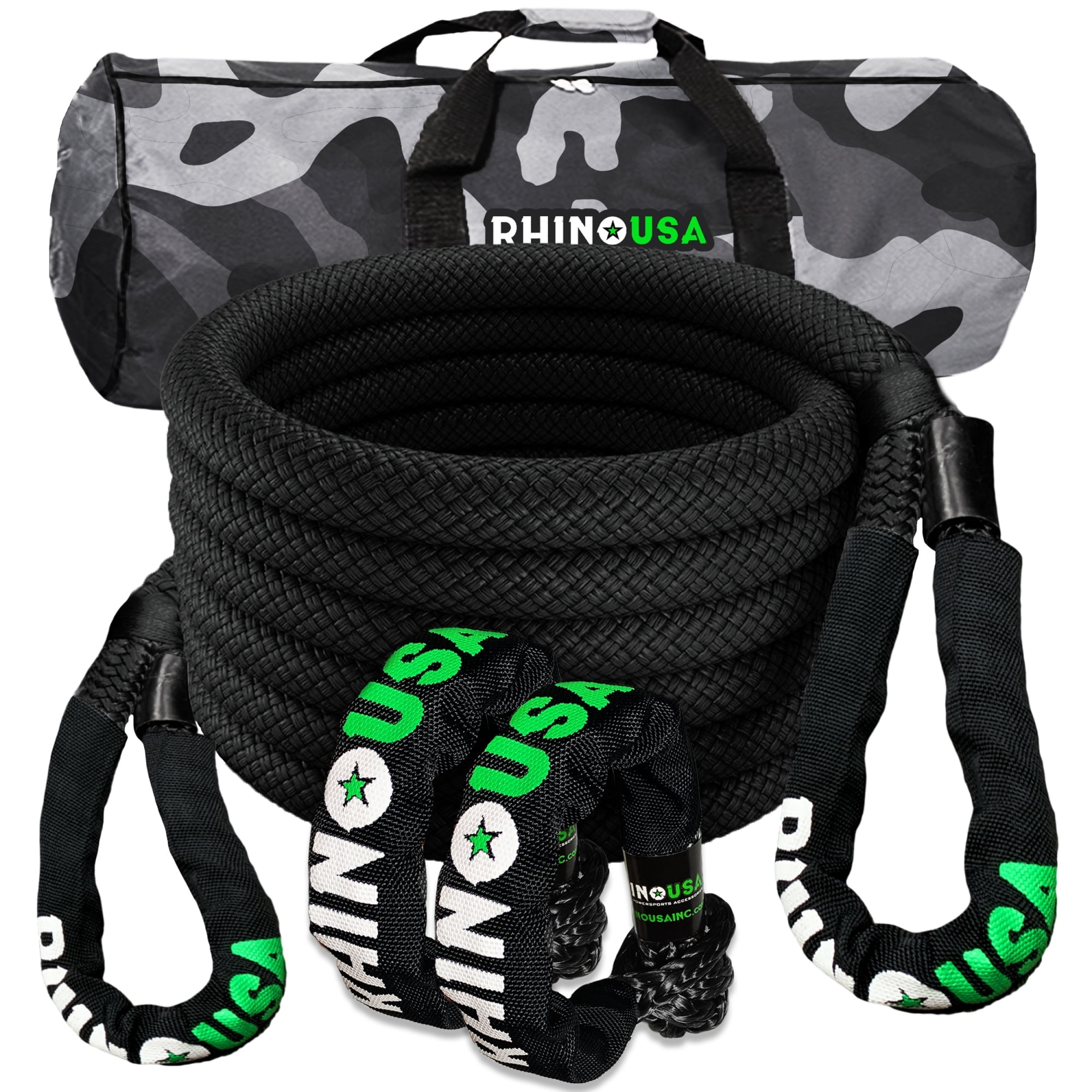 Rhino USA Kinetic Rope Recovery Kit (7/8in x 30ft) - Heavy Duty Offroad ...