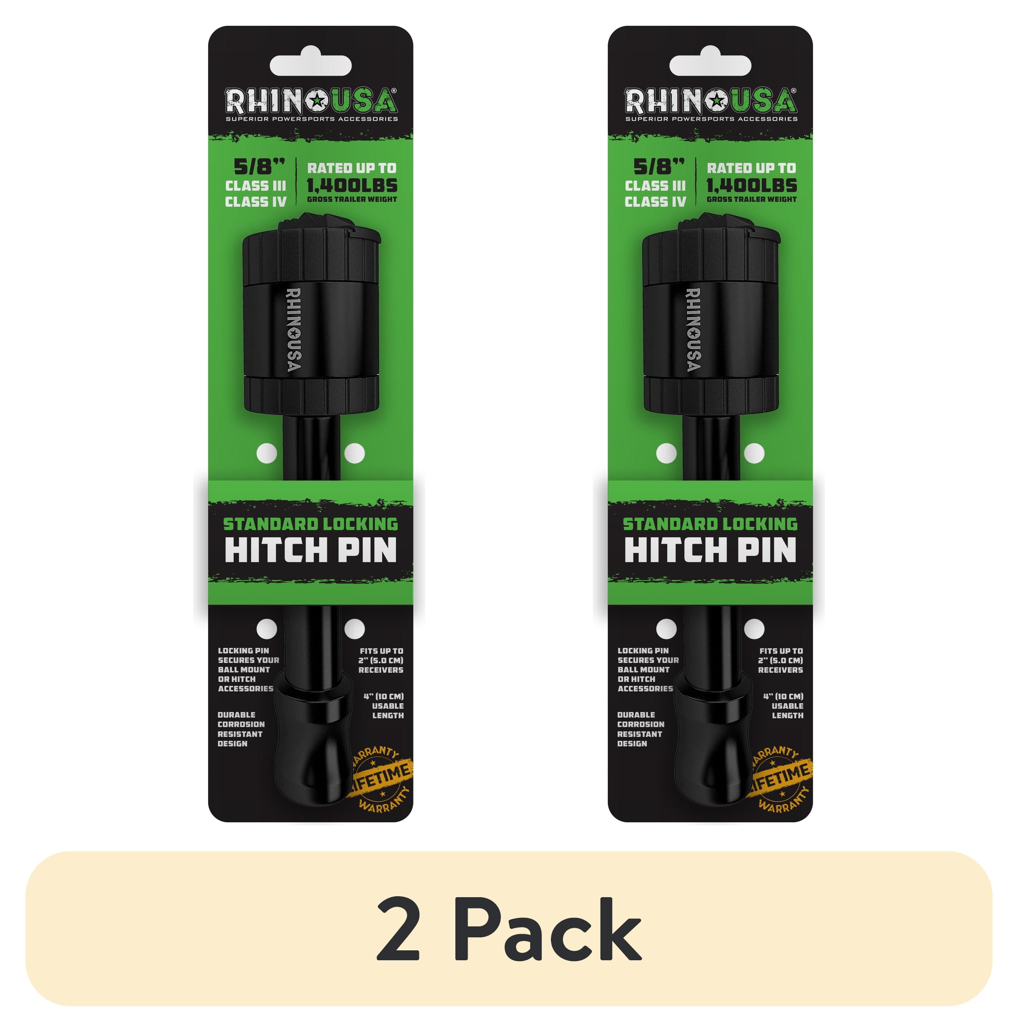 (2 pack) Rhino USA Locking Trailer Hitch Pin - Waterproof, Anti-Theft ...
