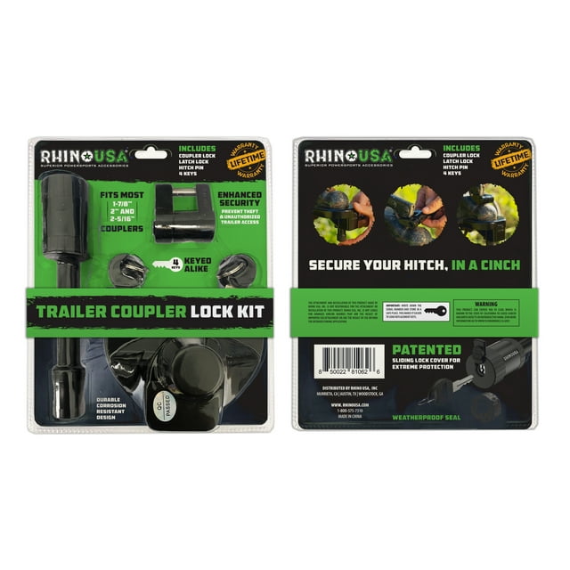 Rhino USA AC-TLKIT Trailer Coupler Lock Kit with Hitch Pin - Walmart.com