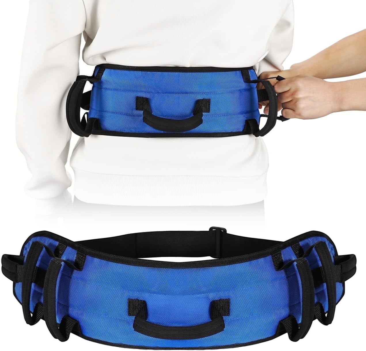 Rhino Valley Gait Belt Transfer Belt for Senior with 7 Handles, 59 ...
