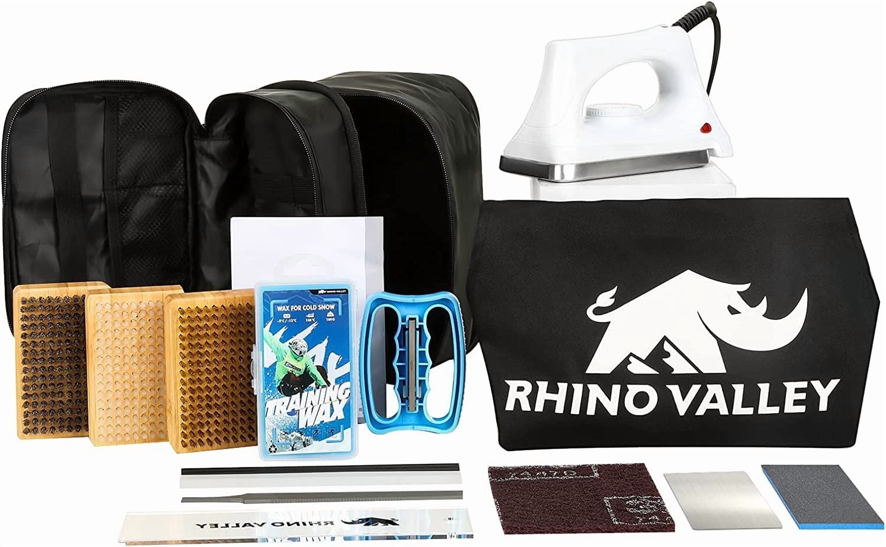Rhino Valley Ski Snowboard Tuning and Waxing Kit, 15 PCS Ski Wax Kit ...