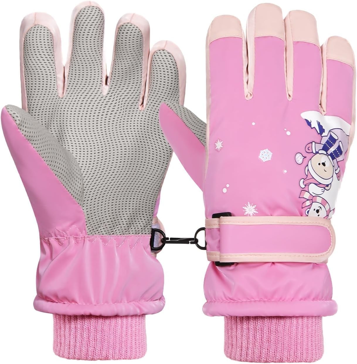 Rhino Valley Snow Gloves for Kids, Winter Toddler Waterproof Ski ...