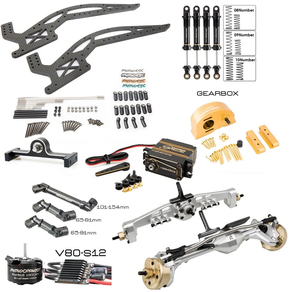 Rhino YUE ONE RC CAR Crawler Shafty Full Kit With Capra Axles 80A ESC ...