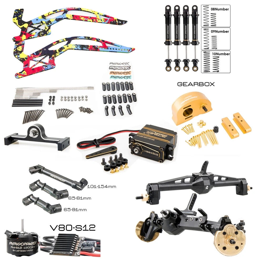 Rhino YUE ONE RC CAR Crawler Shafty Full Kit With Capra Axles 80A ESC ...