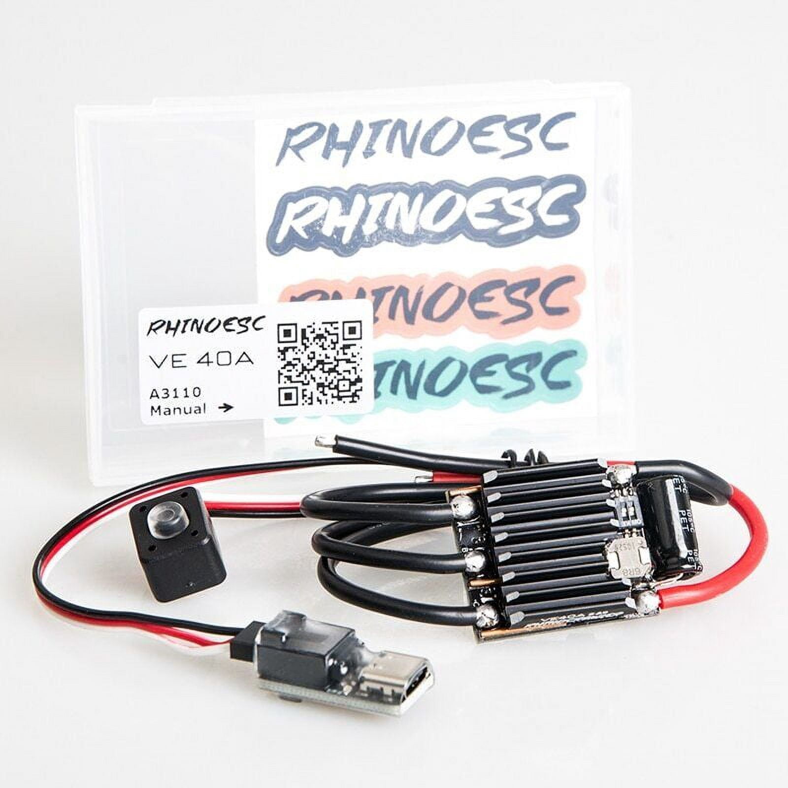 RhinoESC Comp Crawler AM32 40A 80A BEC For TRX4 Axial SCX10 MOA Ventru ...