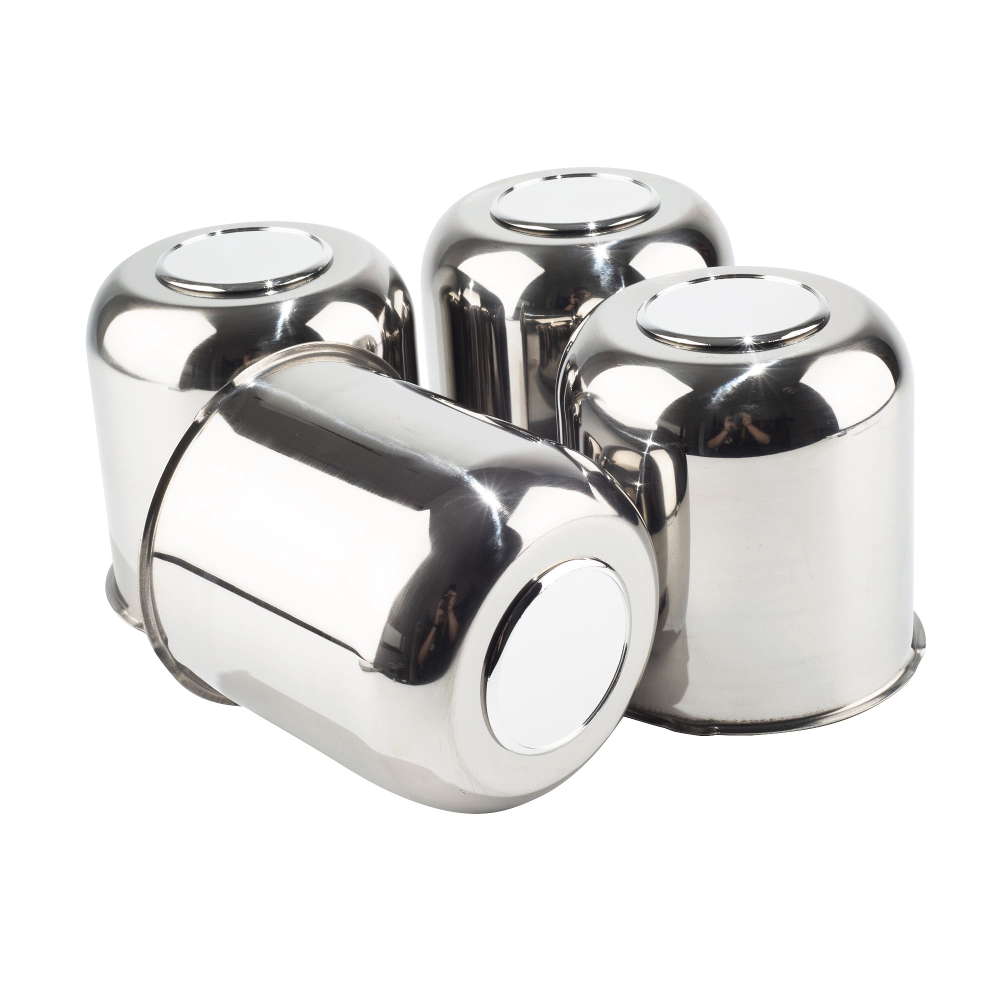 RhinoTuning 4.25in Stainless Hubcaps Push Through for Trailer RV Rims ...