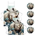 Rhinoceros Apron Dress Button Art 2 Pack, Waterproof with Pockets and ...