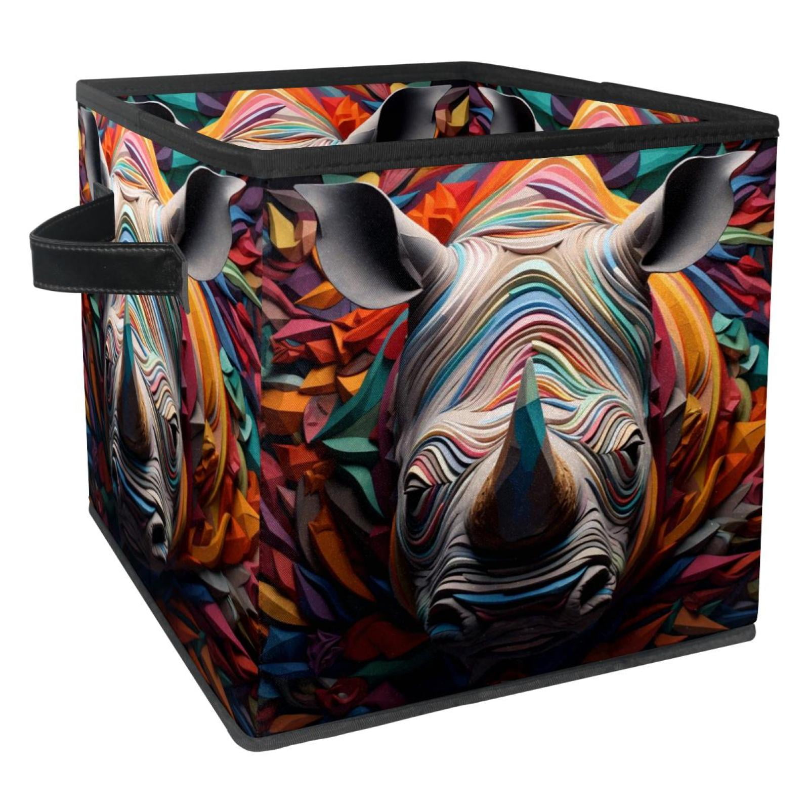 Rhinoceros Collapsible Storage Cubes, Cube Organizer Bins with Handle ...