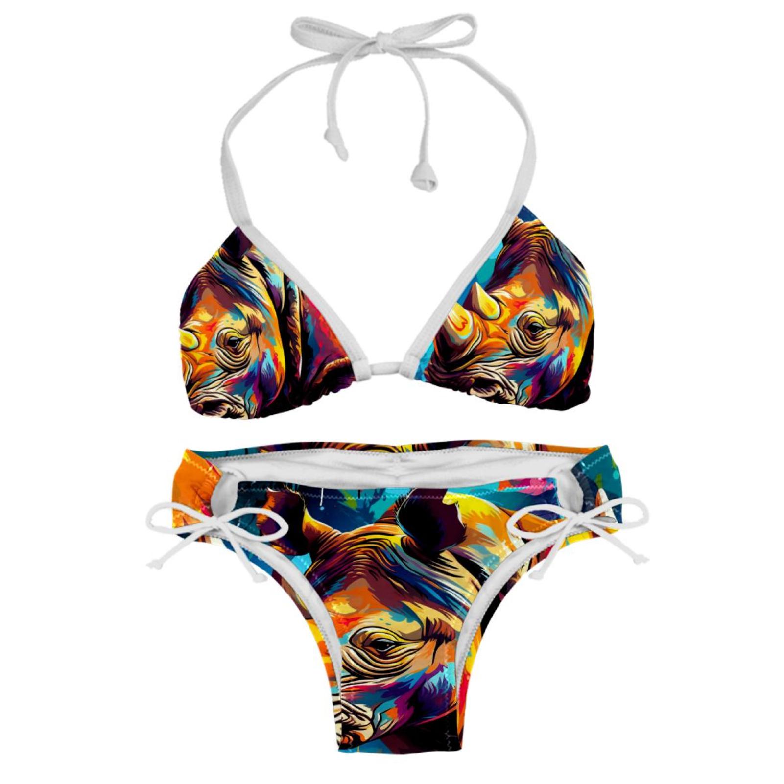 Rhinoceros Detachable Sponge Adjustable Strap Bikini Set Two-Pack ...