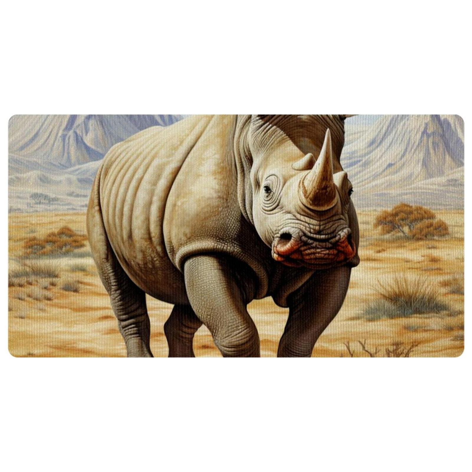 Rhinoceros Kitchen Mat, Kitchen Rug, Comfort Standing Desk Mat, Kitchen ...