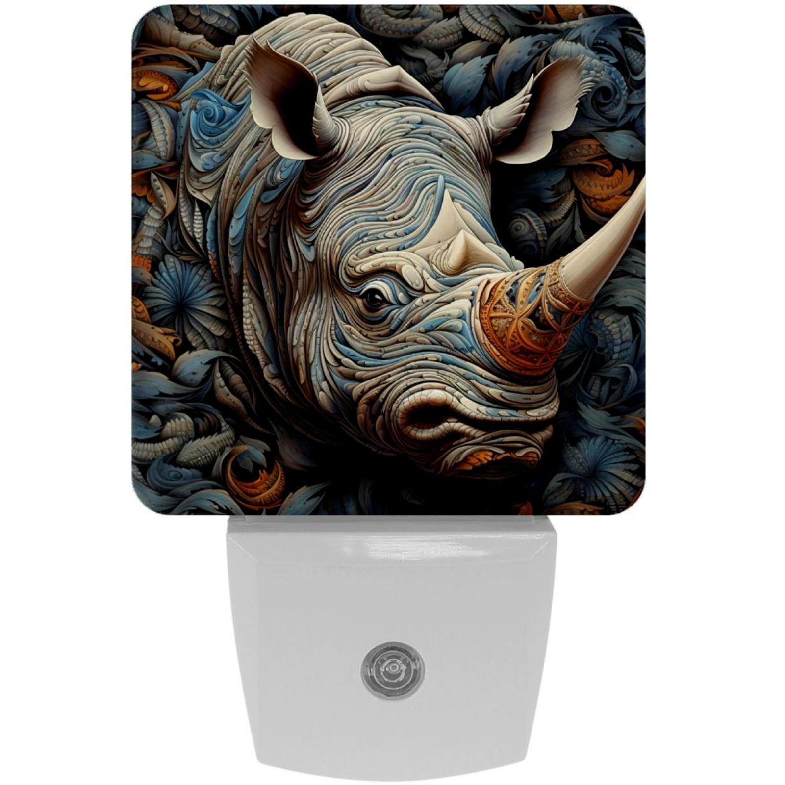 Rhinoceros LED Square Night Lights for Bedroom and Living Room ...