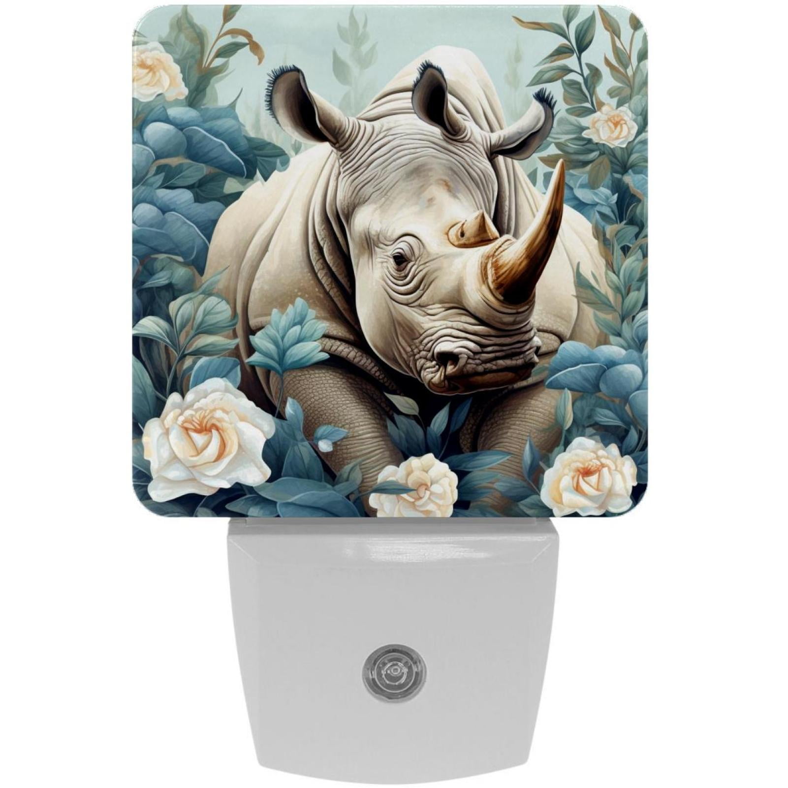 Rhinoceros LED Square Night Lights - Small and Bright Illumination for ...