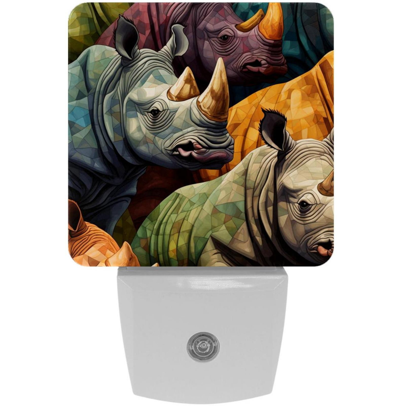 Rhinoceros LED Square Night Lights - Stylish and Functional Nightlight ...