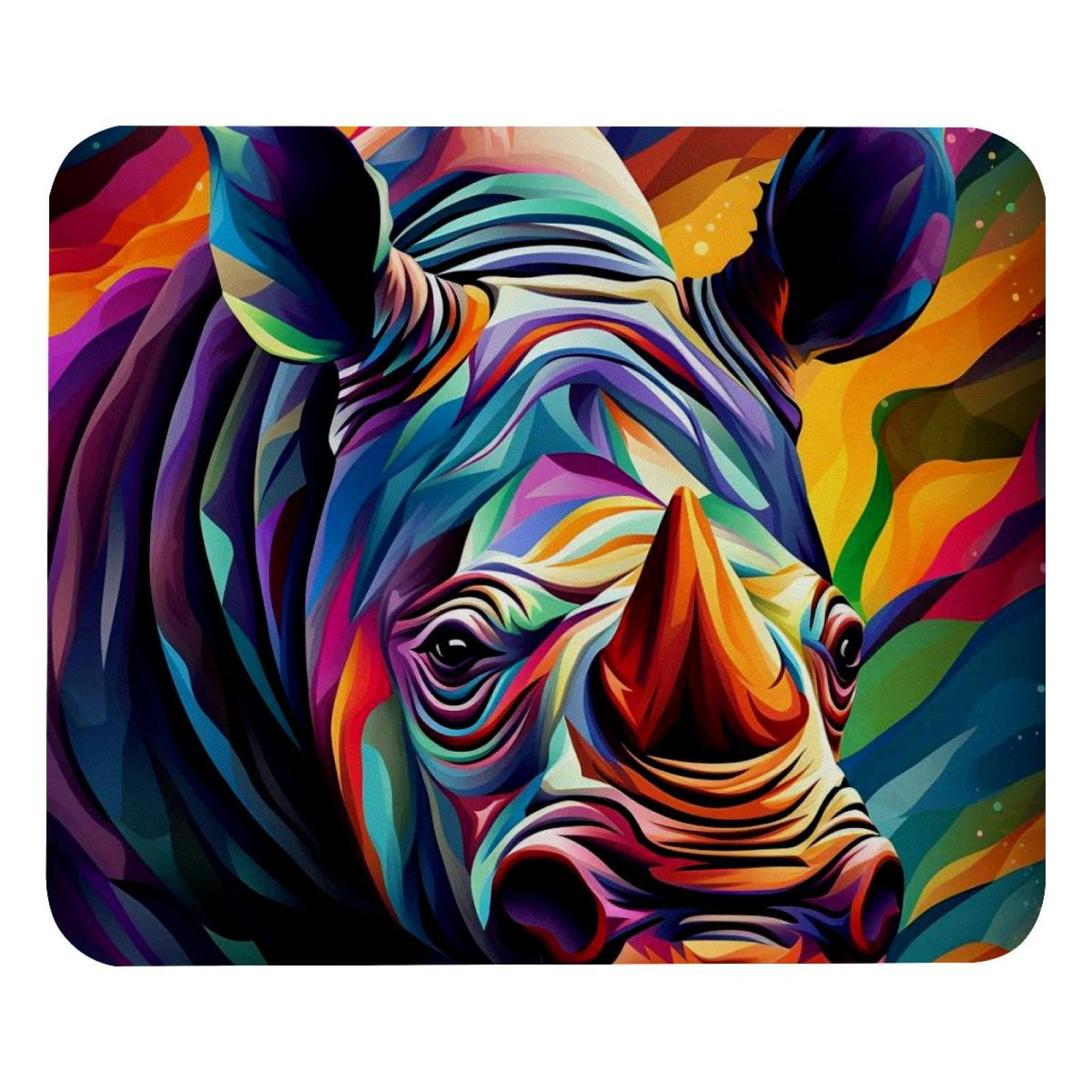 Rhinoceros Mouse Pad for Wireless Mouse Home Office Desk Laptop with ...