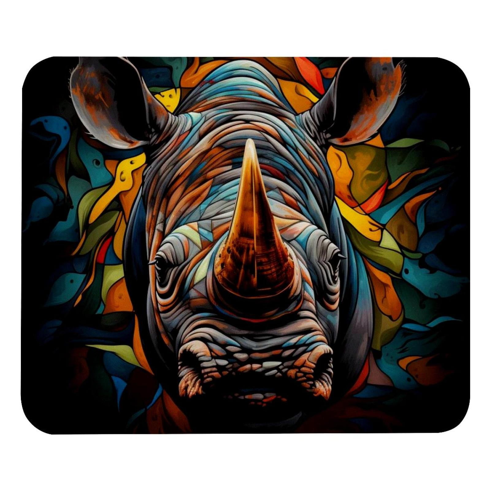Rhinoceros Mouse Pad for Wireless Mouse Home Office Desk Laptop with ...