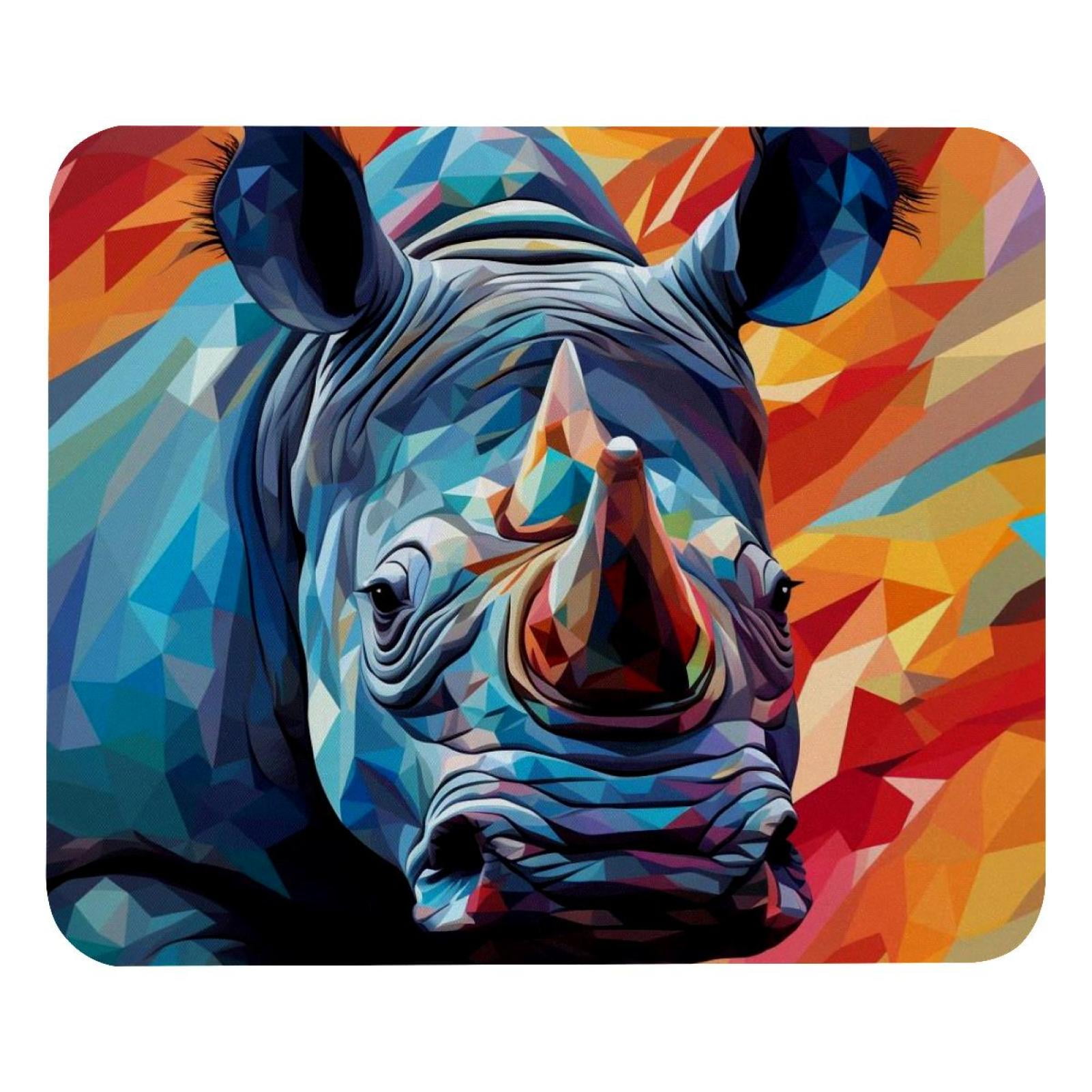 Rhinoceros Mouse Pad for Wireless Mouse Home Office Desk Laptop with ...