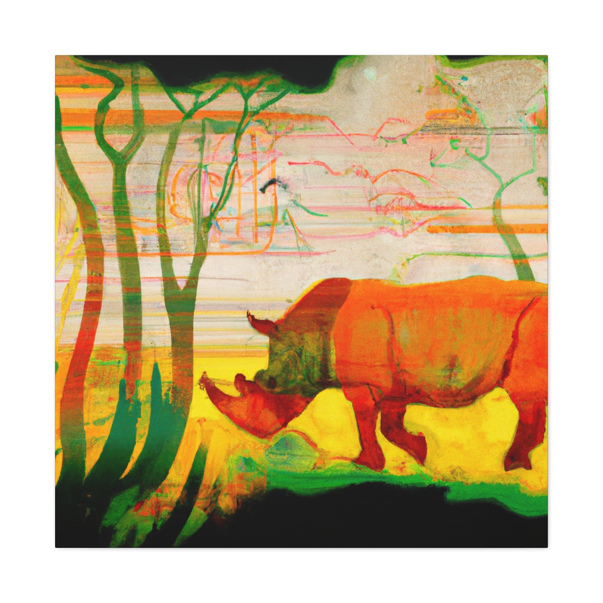 "Rhinoceros Neoclassicism" - Canvas - Walmart.com