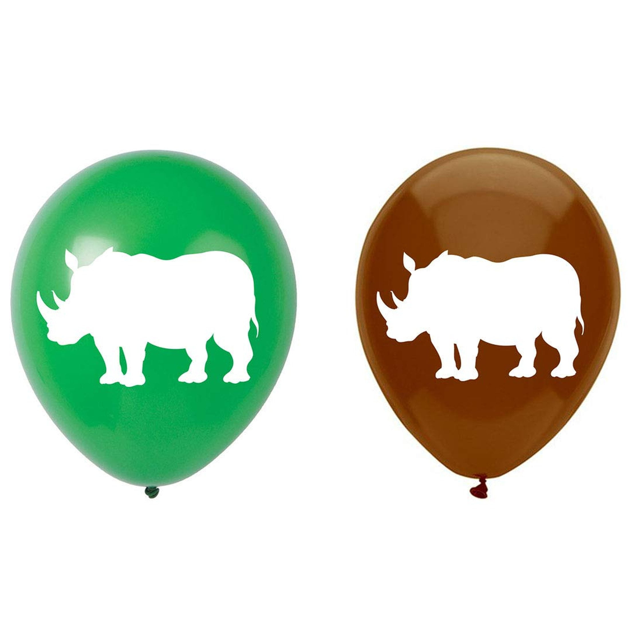 Rhinoceros Party Pack - 12inch Latex Balloons (16pcs) for Birthday ...