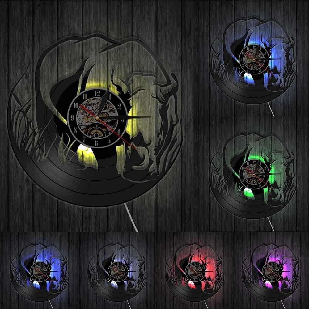 Rhinoceros Safari Nursery Decor Zoo Animal Wall Clock African Wildlife ...