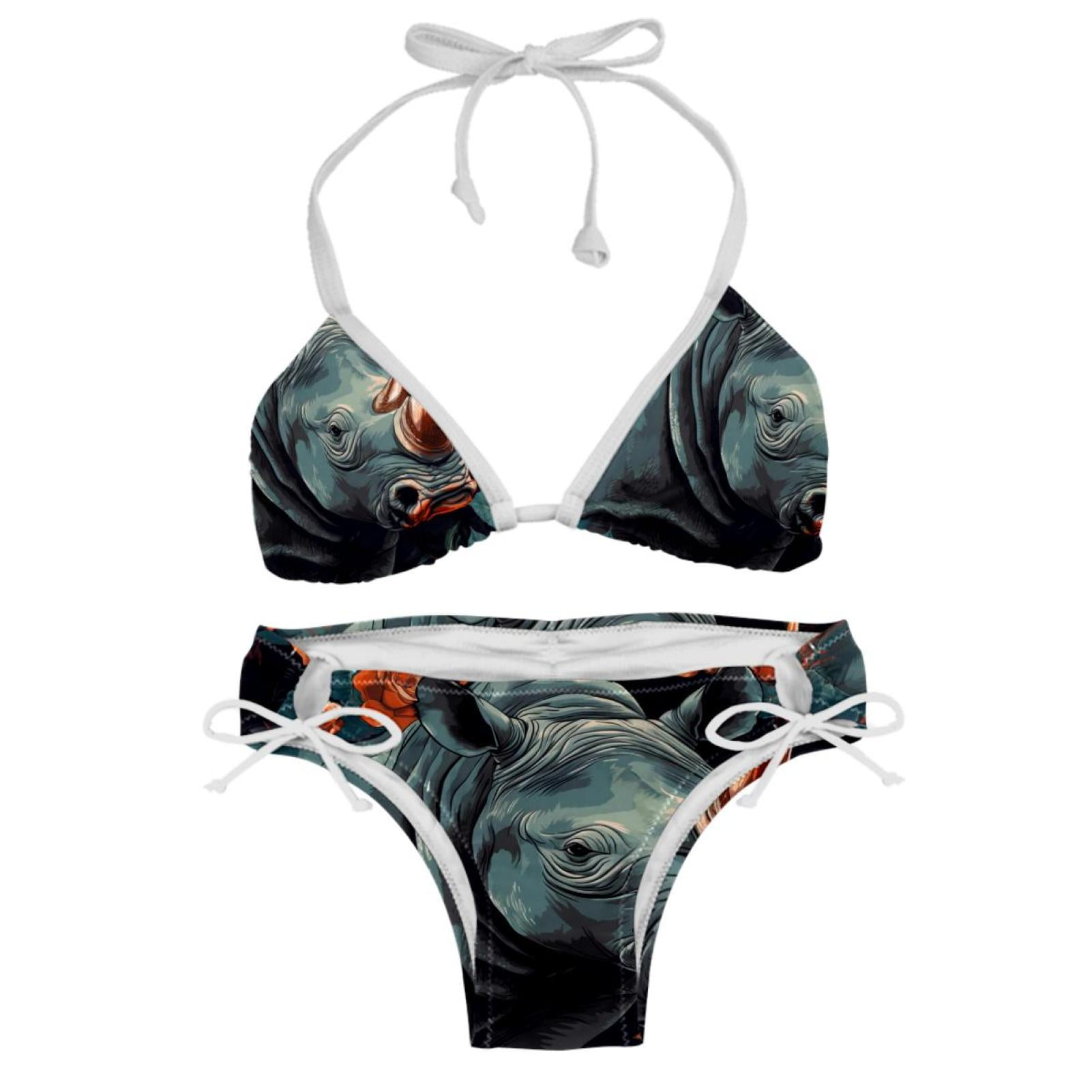 Rhinoceros Women's Swimwear Bikini Set with Detachable Sponge and ...