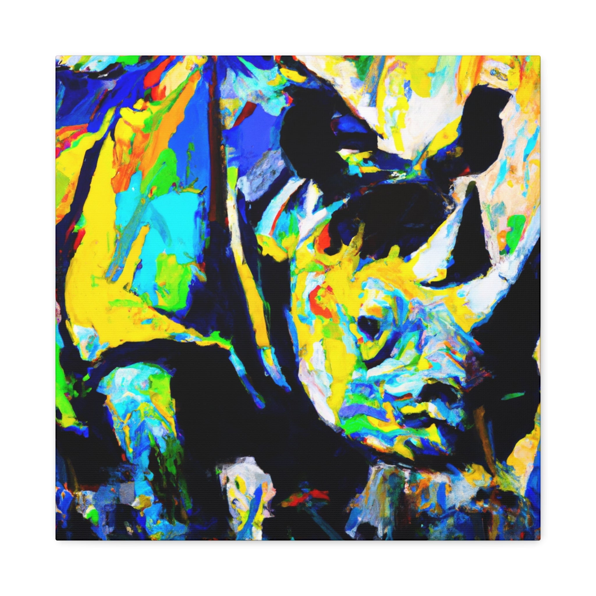 Rhinoceros in Abstraction - Canvas - Walmart.com