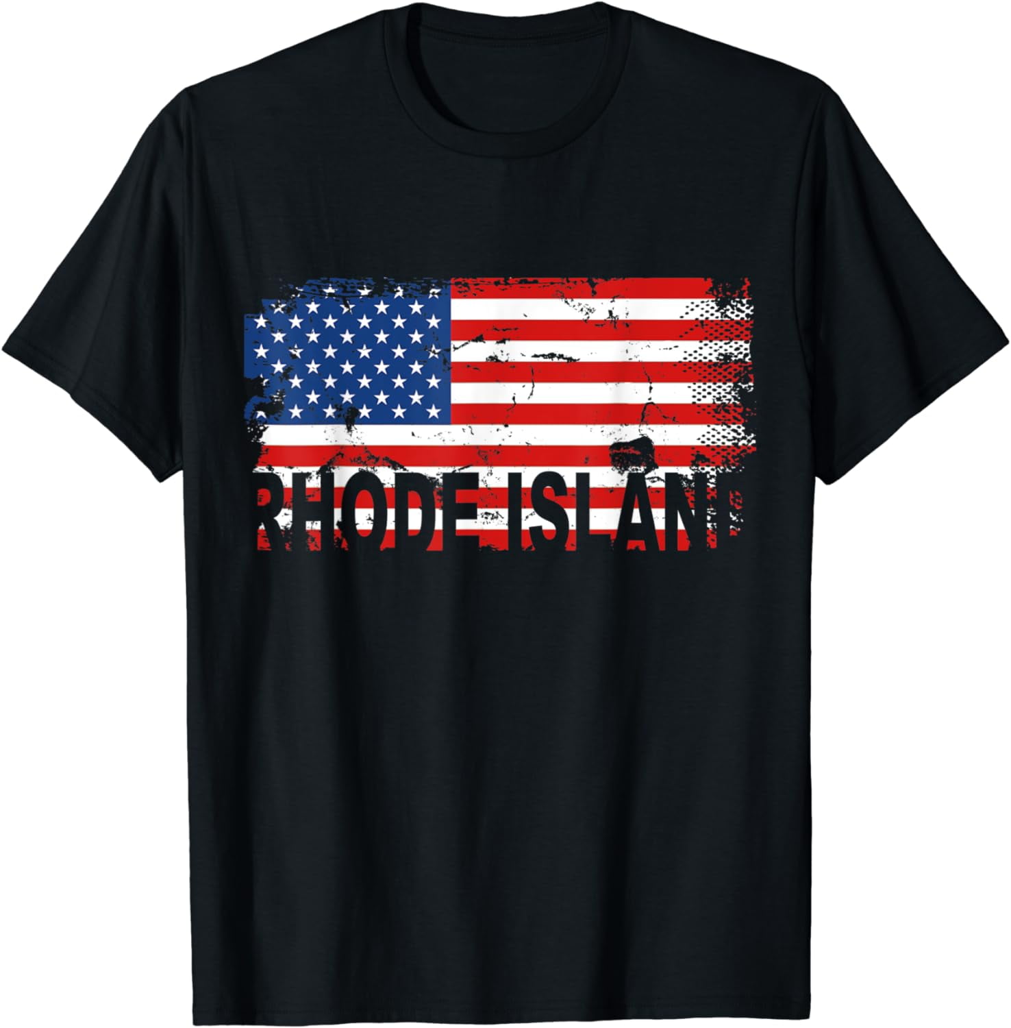 Rhode Island American Flag Distressed TShirt - Walmart.com