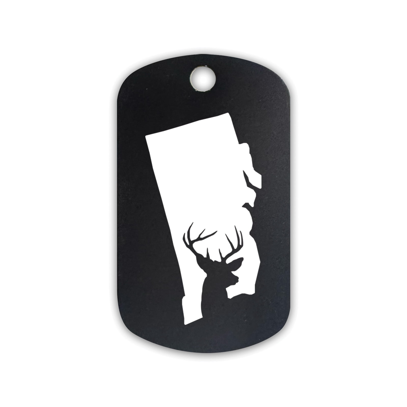 Rhode Island Deer State GI Dog Tag Aluminum Keychain buck hunt hunting ...