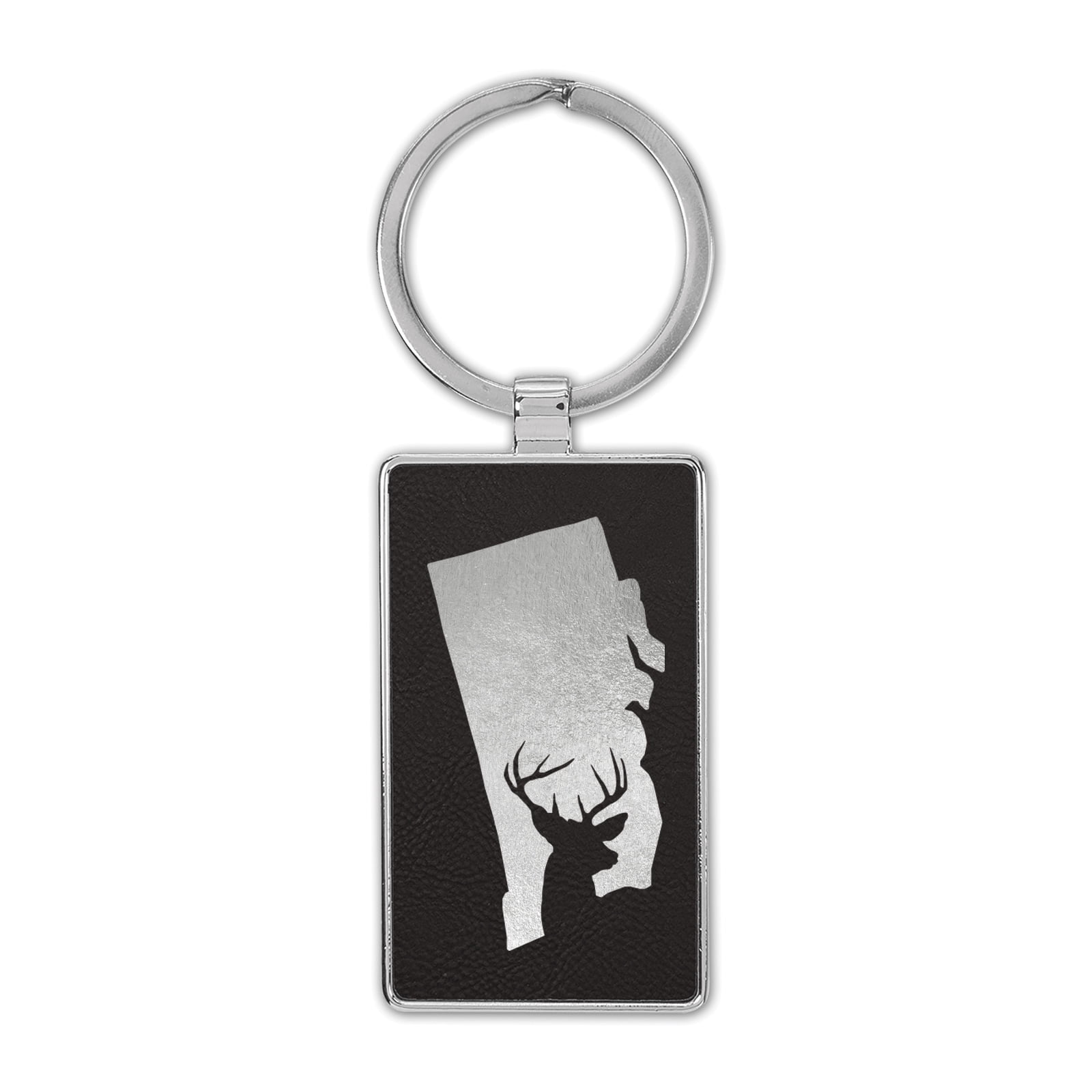 Rhode Island Deer State Premium Leatherette Keychain buck hunt hunting ...