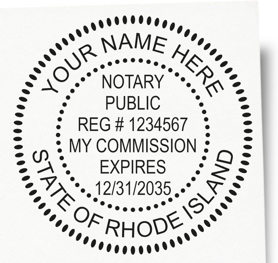 Rhode Island Notary Stamp Self-Inking - State Board Compliant, 1-5/8 ...