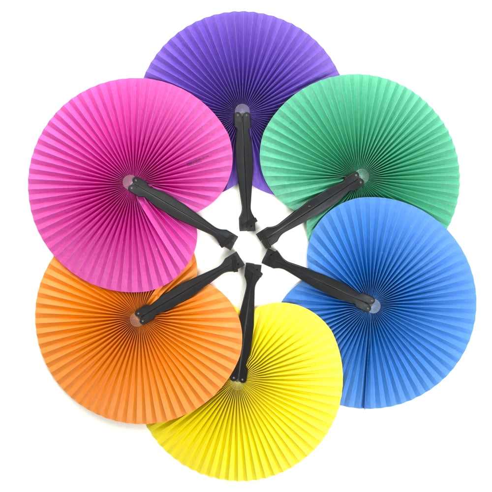 Rhode Island Novelty 10 Inch Solid Color Fans Assorted Colors 12 Fans ...