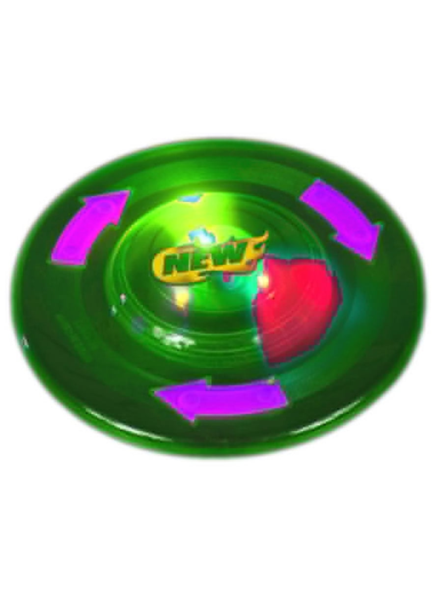 Rhode Island Novelty 8" Green Flying Disc Ultimate Light Up Party ...