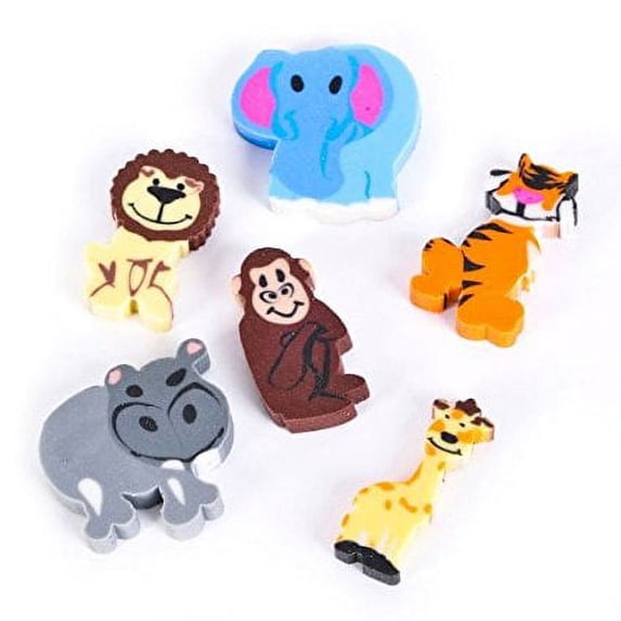 Rhode Island Novelty Animal Pencil Erasers, Assorted, 144 Count ...