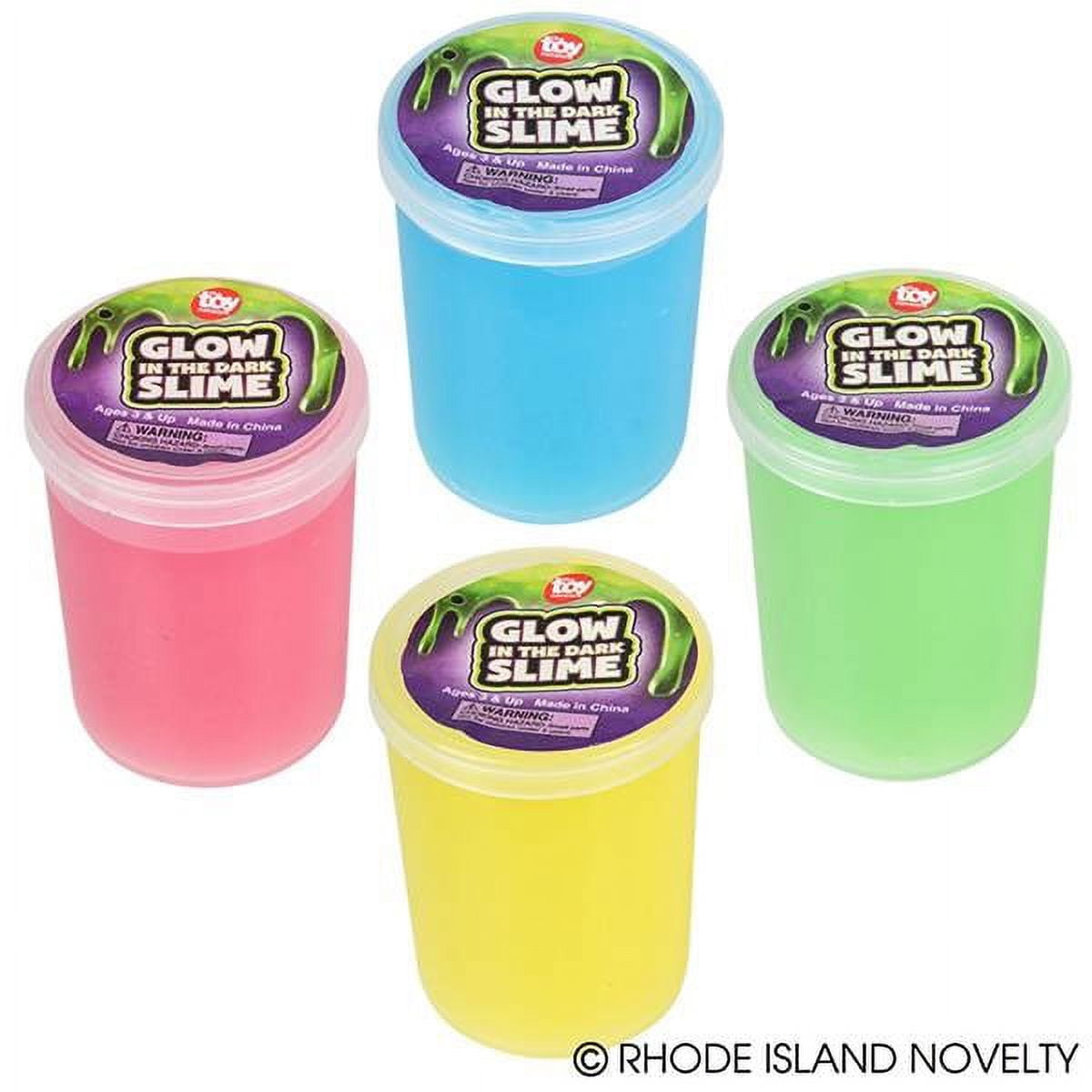 Rhode Island Novelty Glow in the Dark Slime Set, 4 Colors, 2.5 Inch ...