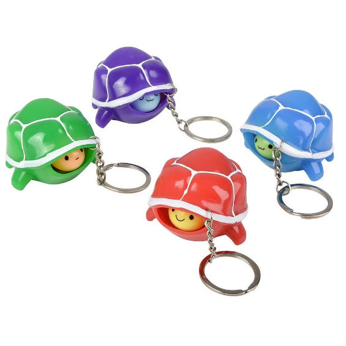 Rhode Island Novelty - SET OF 4 POP-OUT TURTLE KEYCHAINS [Red, Blue ...