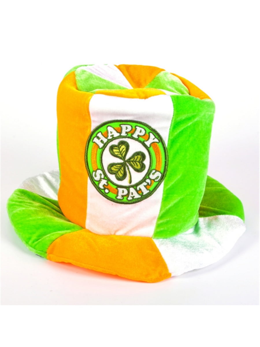 Saint Patricks Day Green Happy St. Pats Costume Irish Flag Top Hat ...