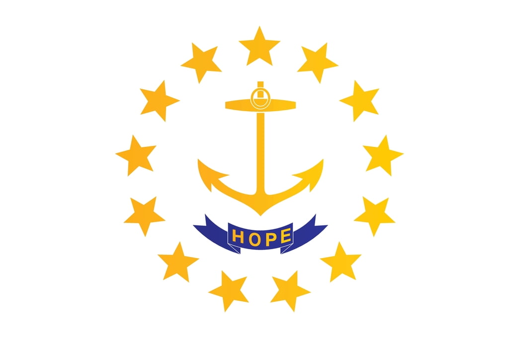 Rhode Island The Ocean State State Flag Patriotic Posters American Flag ...