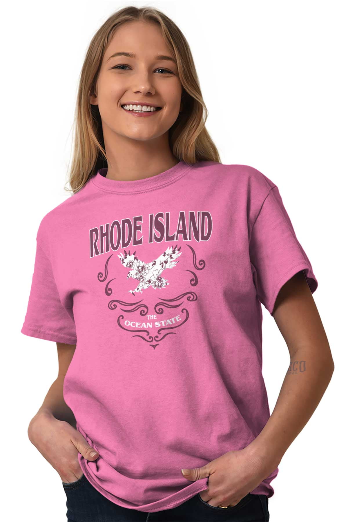 Rhode Island Ocean State Symbol Women's Graphic T Shirt Tees Brisco ...