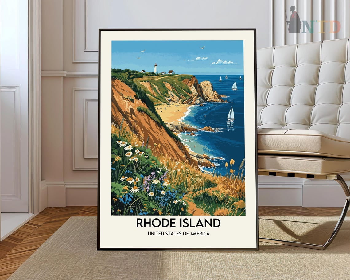Rhode Island Print, Rhode Island Wall Art, Rhode Island Poster, Rhode ...