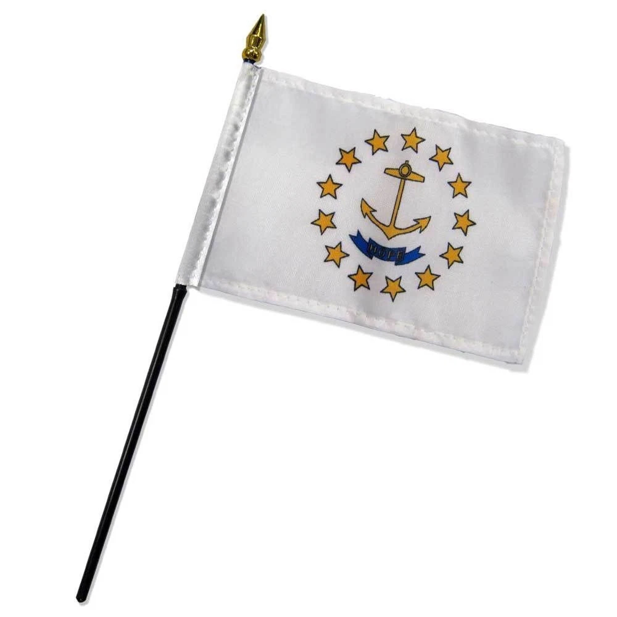 Rhode Island State Flag 4"x6" Desk Table Stick (sewn edges) - Walmart.com