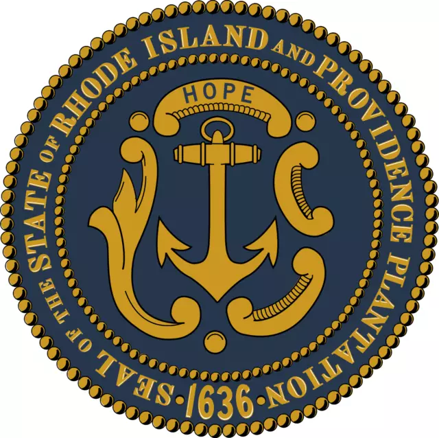 Rhode Island State Seal Sticker Phone Decal Water Bottle Stickers Car ...