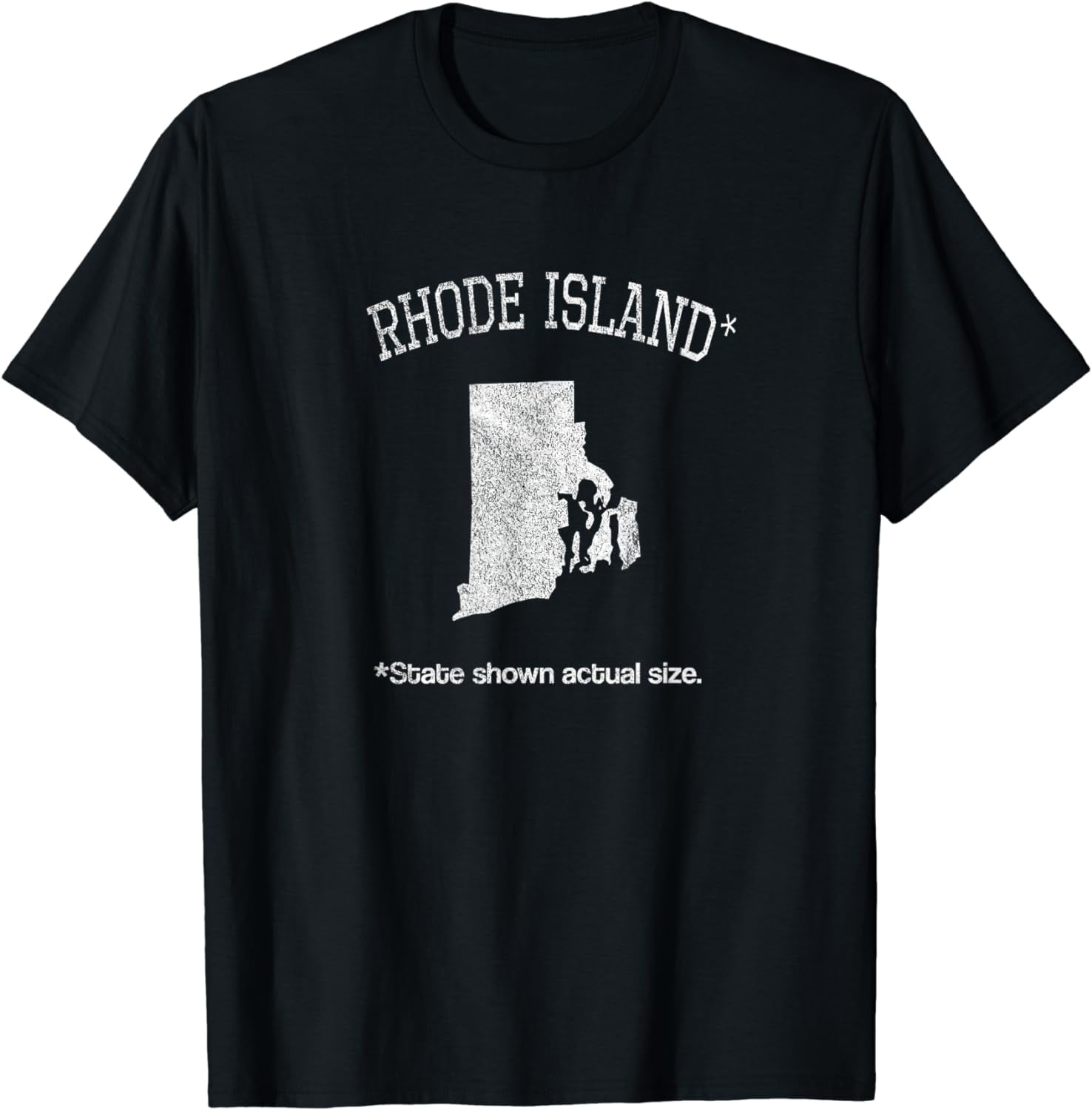 Rhode Island State Shown Actual Size Funny T-Shirt - Walmart.com
