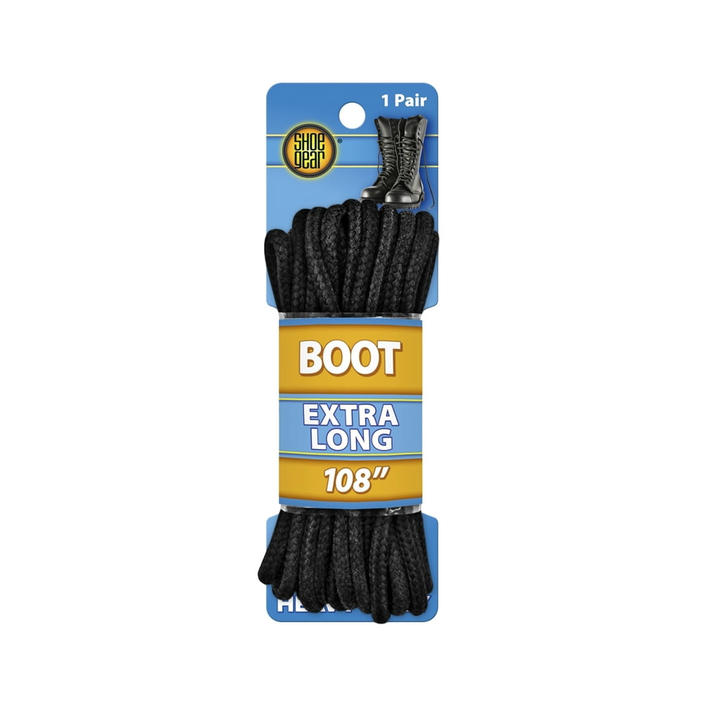 Rhode Island Textile 4768339 108 in. Round Boot Lace - Black - Walmart.com