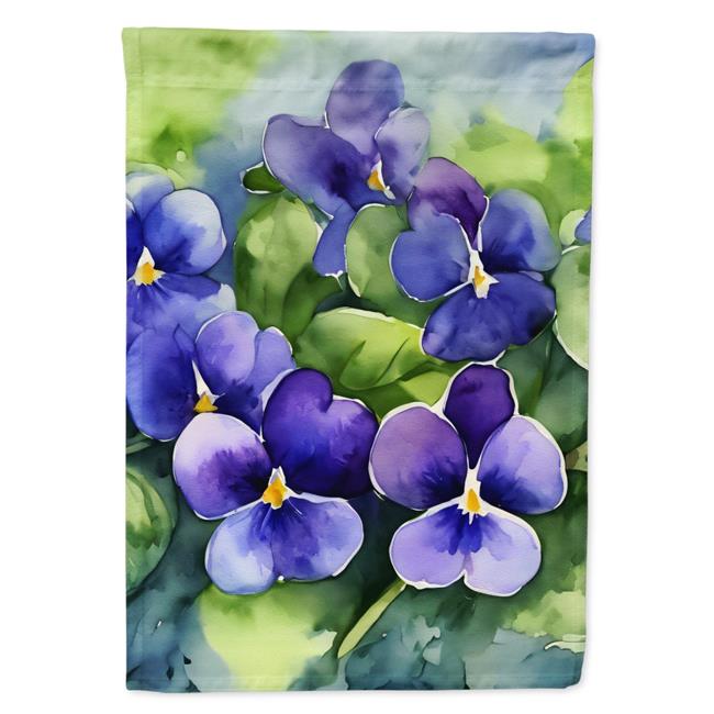 Rhode Island Violets in Watercolor Garden Flag 11.25 in x 15.5 in ...